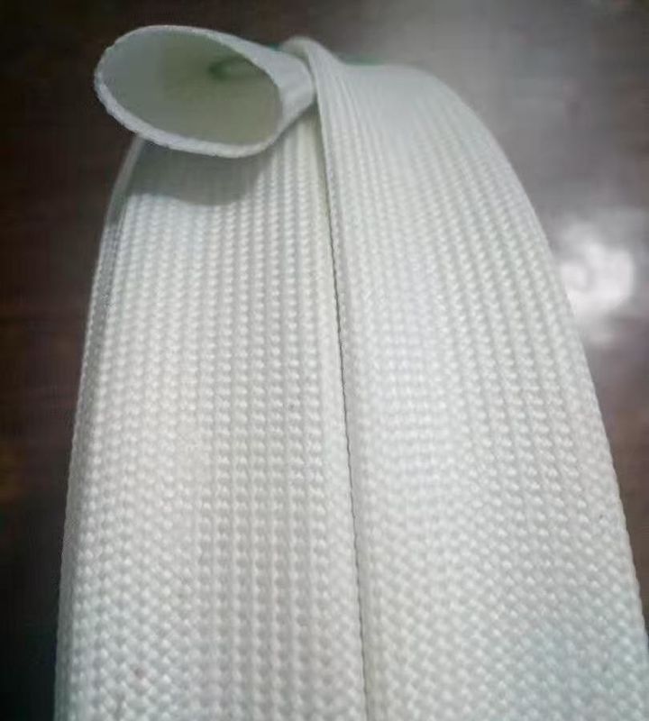 Ivory Color Electrical Silicone Fiberglass Insulation Casing With 0.5 ...