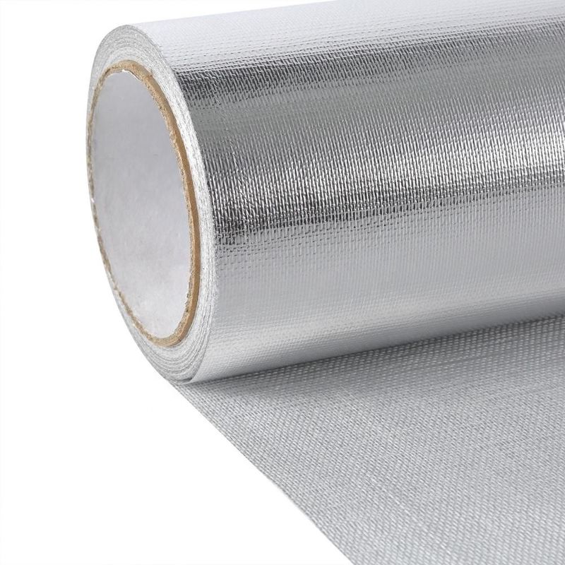 1.0m 1.2m Aluminum Foil Laminated Fiberglass Cloth For Heat Reflection ...